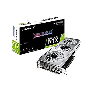GIGABYTE GeForce RTX 3060 Vision OC 12G (REV2.0) Graphics Card, 3X WINDFORCE Fans, 12GB 192-bit GDDR6, GV-N3060VISION OC-12GD Video Card