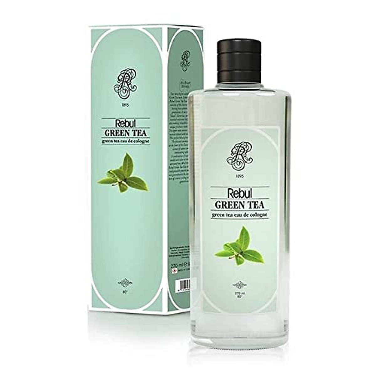Rebul Green Tea Eau De Cologne Green Tea Scent with Essential Nutrients Cologne Splash (9.1 Fl Oz)