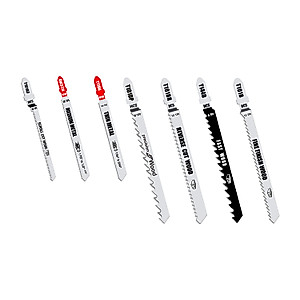 FOXBC Jigsaw Blades for DeWalt DCS334B DW3742C, Bosch JS260 JS470E, Makita XVJ03Z, Ryobi for Wood Metal - 21 Pack with Case