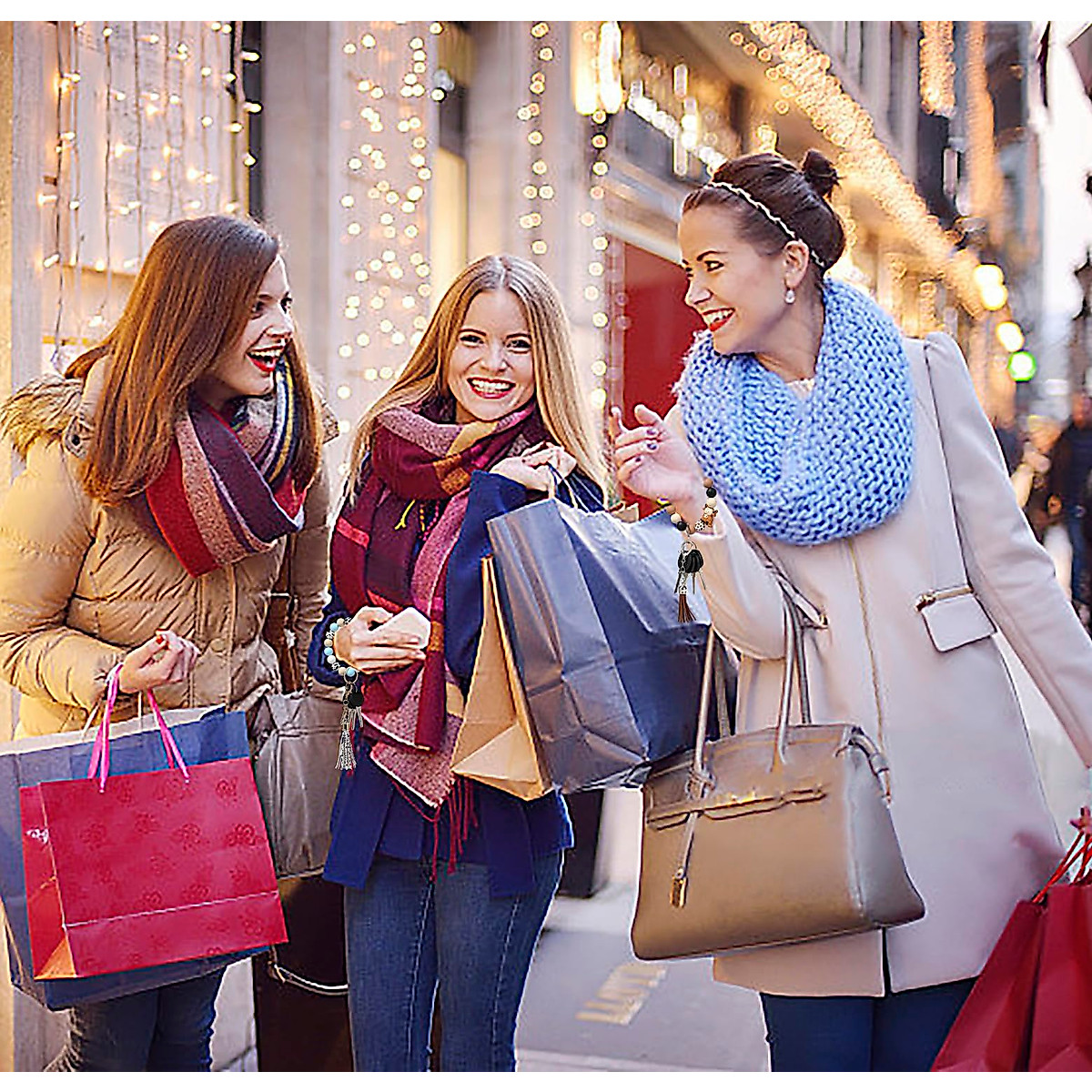 Nabegum Cow Print Silicone Beaded Bracelet Keychain Wristlet Key Ring Bangle Chains Western Highland Stuff Gifts for Women with Leather Tassel (Brown)