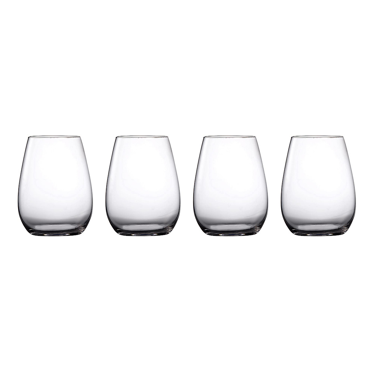Waterford Marquis Personalized Moments 18.6oz Stemless Wine Glasses, Set of 4 Custom Engraved Crystal Wine Glasses for Red, White or Blush Wine