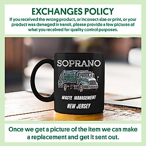 Tuantuyetvoi Soprano Garbage Truck Waste Management Black Coffee Mug 11oz…