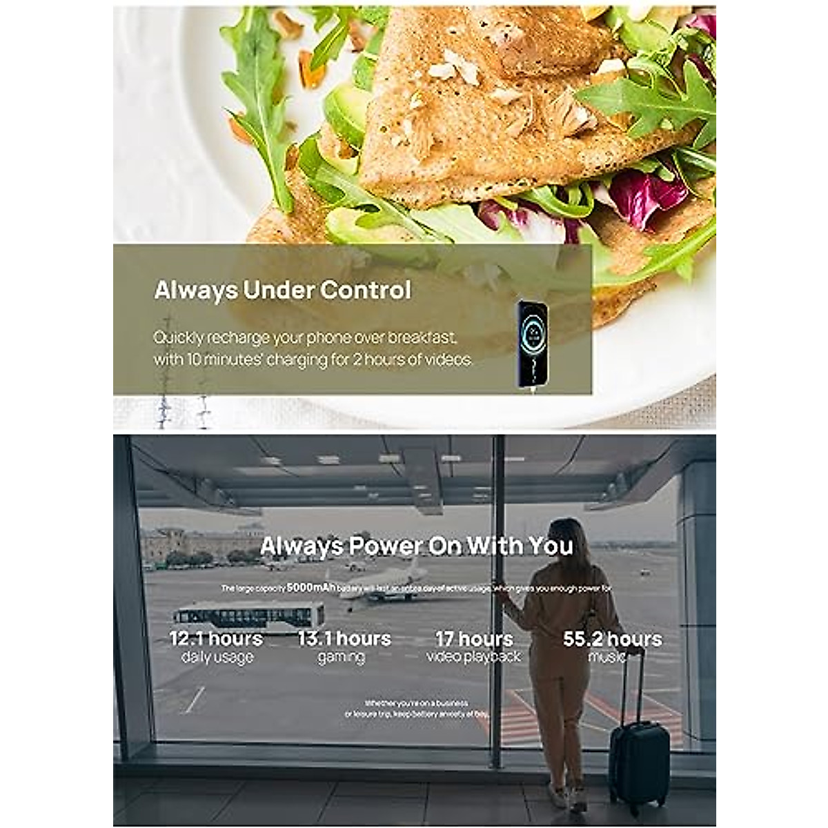 WIKO 10 4G Cell Phone Unlocked Smartphone Android 12 4GB RAM 128GB ROM 5000mAh 6.74 Inch Super Big Display 50MP AI Triple Camera Mobile Phones, US Version, Silver