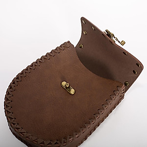 Scarlet Darkness Renaissance Belt Pouch for Women Men Plus Size Medieval Pirate Viking Belt Brown