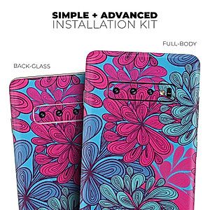 DesignSkinz Vibrant Colorful Floral Sprouts Protective Vinyl Decal Wrap Skin Cover Compatible with The Samsung Galaxy S20 (Screen Trim & Back Glass Skin)