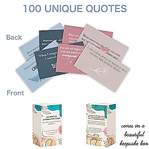 100 Affirmation Cards for Women and Men With 150+ Thought-Provoking Questions, Unique Affirmation cards for stress Relief, Meditation and Self Care Gift For Women and Men.