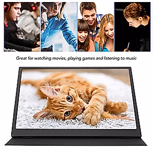 Zunate 2022 New 15.6 Inch External Monitor, Portable Gaming Monitor for Laptop, 1080P IPS Monitor Screen with Mini HDMI/USB C/Micro USB/3.5mm Jack, for PS4/PS5