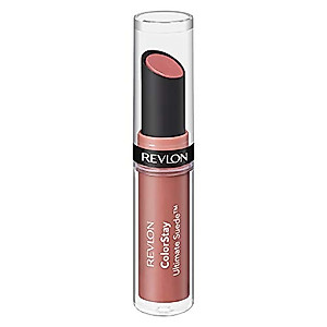 Lipstick by Revlon, ColorStay Ultimate Suede Lipstick, High Impact Lip color with Moisturizing Creamy Formula, Infused with Vitamin E, 025 Socialite, 0.09 Oz