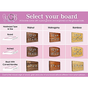 Personalized Cutting Board, Custom Mother's Day, Baby Shower or Birthday Gift Idea, Wood Engraved Charcuterie, for Parents and Grandmas, Floral Mom Design 110