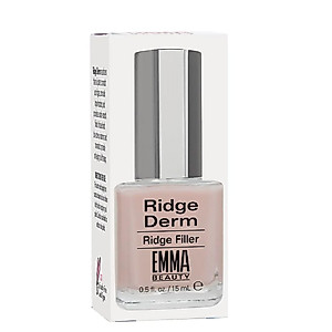 EMMA Beauty Ridge Derm, Nail Ridge Filler and Primer, 12+ Free Formula, 100% Vegan & Cruelty-Free, 0.5 fl. oz.