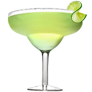 Extra Large Margarita Glasses 2 Pack - 33 oz per Giant Glass - Each Fits 3 Regular Margs - Fun for Tequila Lovers, 21st Birthdays & Mexican Dinner Night - Jumbo Drinking Glasses for Cocktail Parties