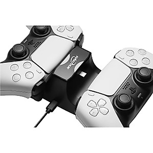 Premium PS5 Controller Charging Dock,SUNLYTOUR Dual-Slot PS5 Controller Charger Private Design TYPE-C PS5 Gamepad Charger for Playstation 5