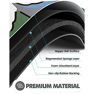 LUMI Adorable Flat Door Mat, Ultra-Thin, Absorbent, Non-Slip, Perfect for Kids' Spaces and Play Areas with Lovable Animal Prints, 17.5"x29.5", Four Dogs