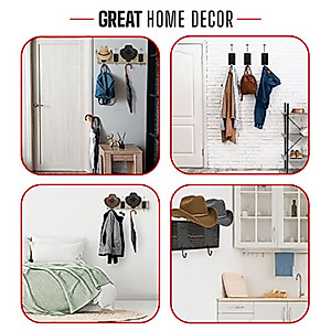 A.J. Boone Cowboy Hat Holder – Set of 2 Decorative, Wall-Mounted Hat Hooks – Heavy-Duty, Handcrafted, Iron Cowboy Hat Rack and Coat Rack for Storage and Display – Rustic Western and Farmhouse Décor