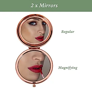 Sister Birthday Gifts from Sister Compact Mirror Valentines Day Stocking Suffers for Women Best Friends Friendship Graduation Easter Small Makeup Mirror from Little Big Sister Brother