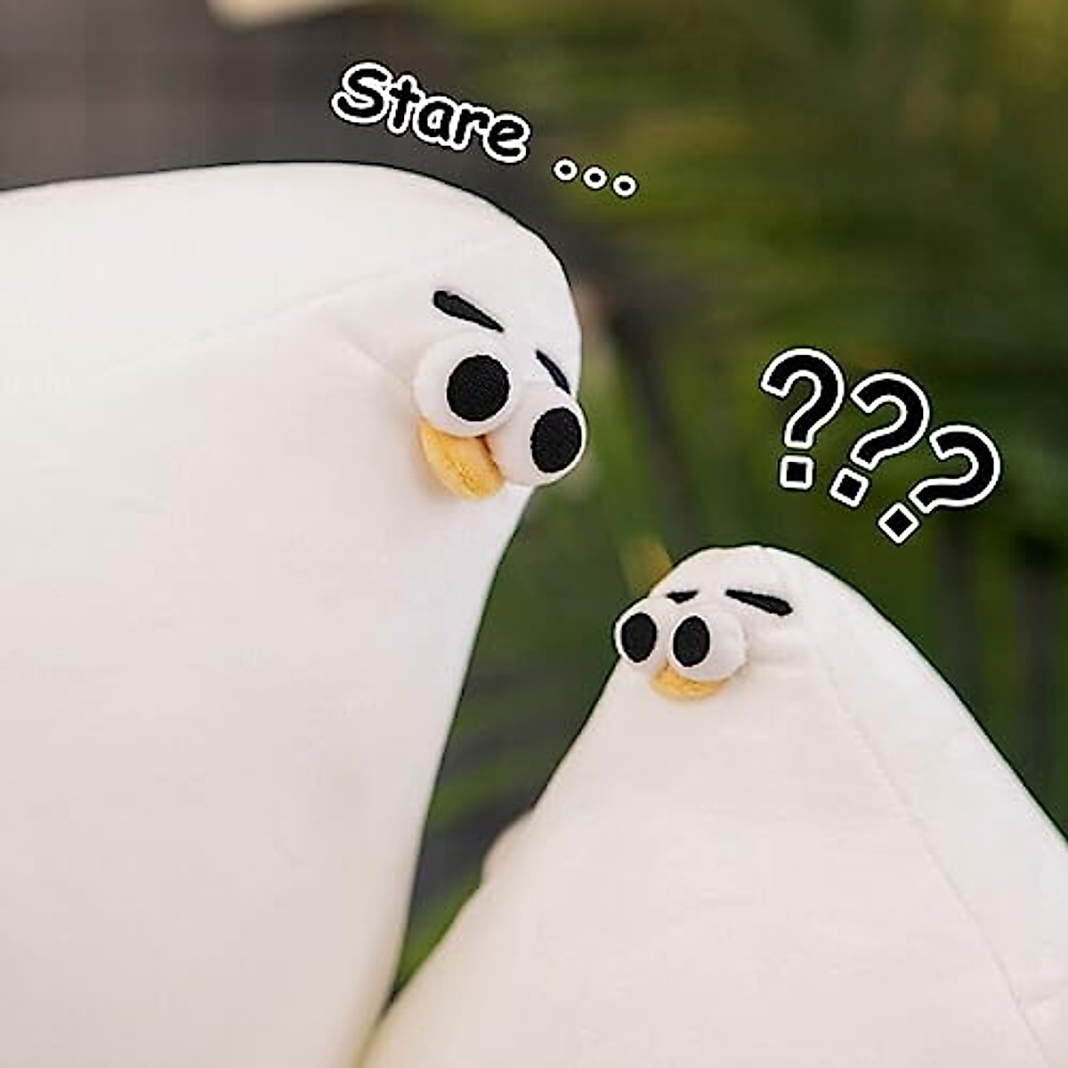 KooTeedd Cute Seagull Plush Pillow Fat Chicken Plush Toy Stuffed Animal Funny Mother Hen Doll Cartoon Plushie Gift for Girlfriends 15 Inch