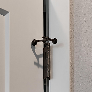 Design House 181792 Adjustable Door Stoppers Hinge Pin Door Stop Wall Protector with Rubber Tip, Oil Rubbed Bronze, 5-Pack