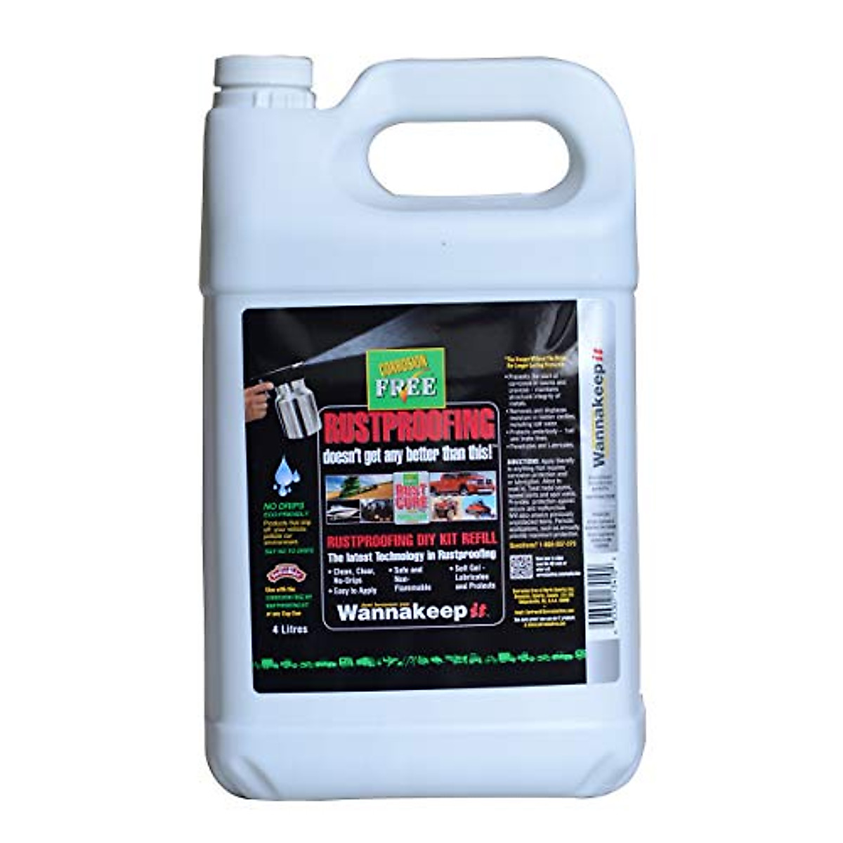 Corrosion Free Rust Cure Formula 3000 1G/4L Jug, Great for Vehicles, Buses, Tractors, snowblowers, mowers, Rust Prevention, Rust Inhibitor, undercoating