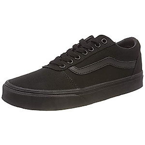 Vans Men's Ward Canvas Sneaker, Black/Black, 15