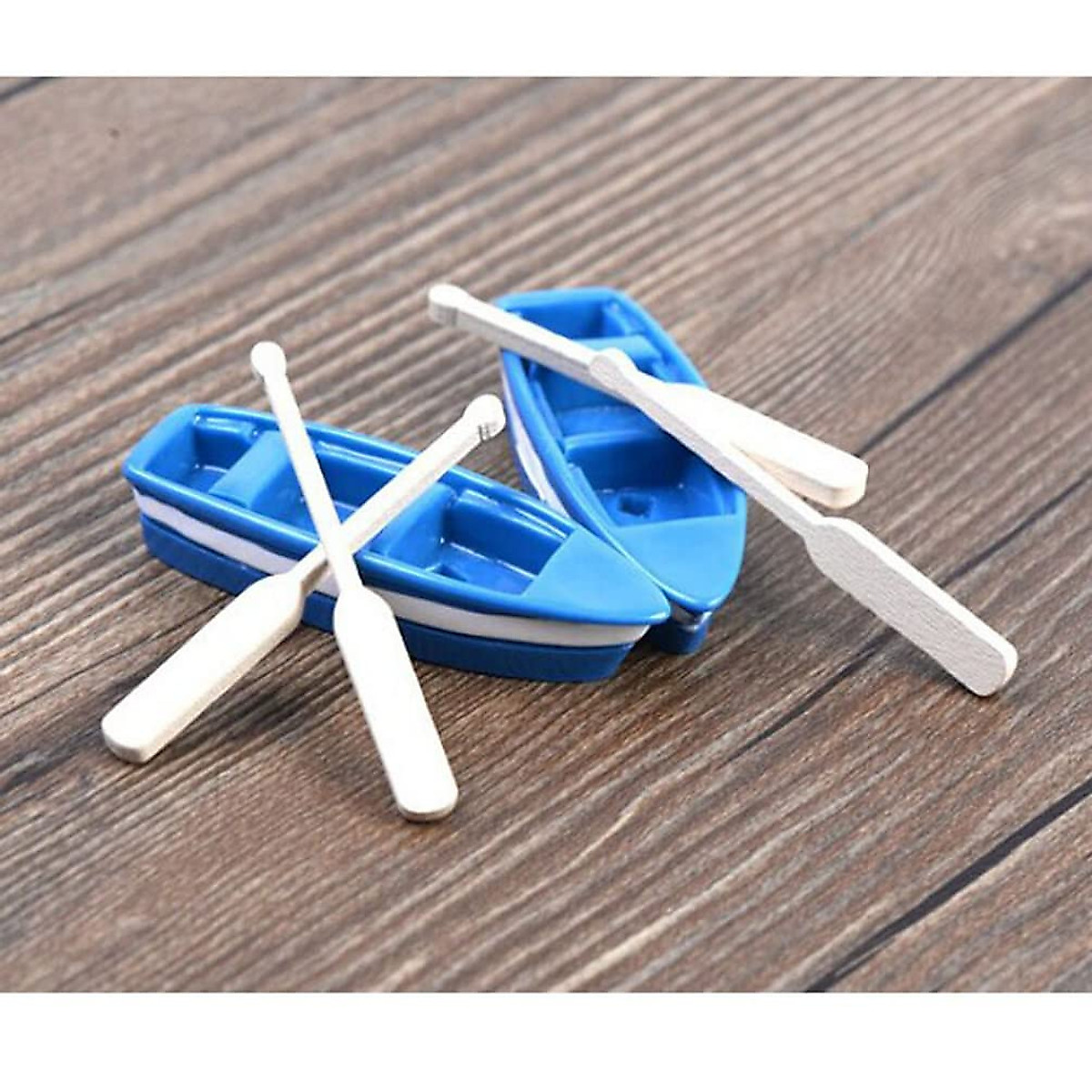 Ciieeo 2 Sets Micro Boat Micro Landscape Ornament Miniature Boat Micro Landscape Boat Mini House Boat