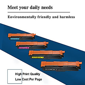 4 Pack TN225BK TN225C TN225M TN225Y TN225 TN-225 High Yield Toner Cartridge Replacement for Brother HL-3140CW 3180CDW 3170CDW 3150CDN MFC-9130CW 9140CDN 9330CDW 9340CDW Printer Toner (1BK+1C+1M+1Y).