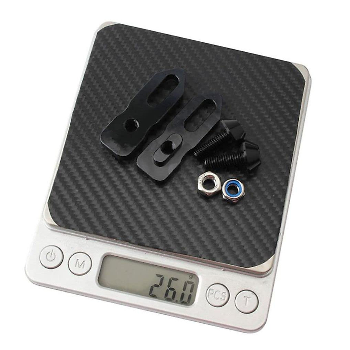 1Pair Mountain Bicycle V Brake Extension Seat, Aluminum Alloy Seat Converter Adapter, Converter Brake Rack Adapter Brake Bracket Bike Bicycle Accessories Black