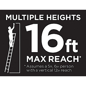 COSCO SmartClose Telescoping Aluminum Ladder with top Cap (300-lb Capacity, 12.5 ft. Ladder with 16 Ft. Max Reach)