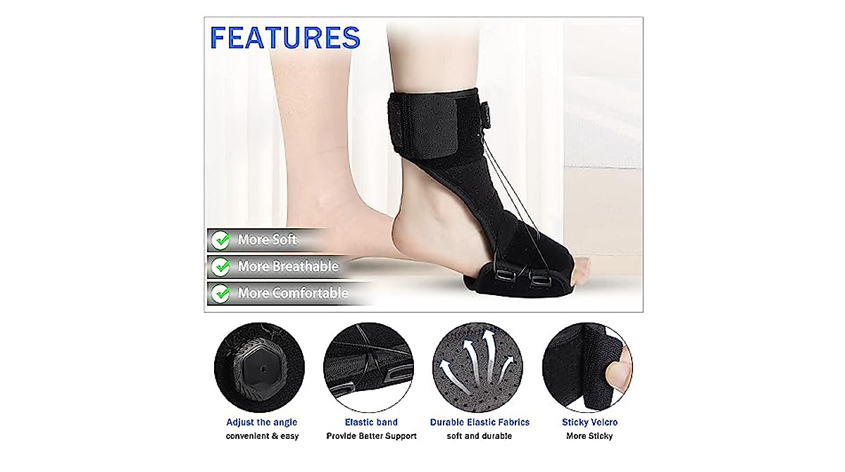 Plantar Fasciitis Night Splint - Pain Relief & Adjustable Comfort