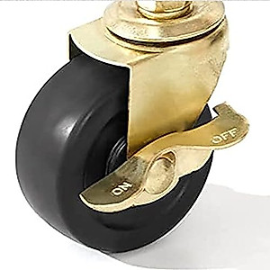 VLOBAOM Serving Cart for Home, Bar Cart with Lockable Wheels, Wine Rack and Glass Holder, Mobile Liquor Cabinet Storage Shelf,24''Dx13''Wx33''H,Gold