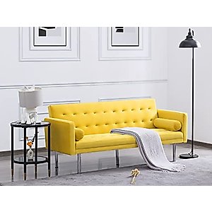 Modern Cozy Loveseat,Soft Upholstery Futon Sofa Daybed,Small Love Seat Recliner Couch for Living Room Office Apartment Compact Space Furniture Set,Solid and Easy to Assemble
