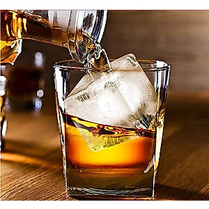 Samuelworld Large Silicone Premium Ice Trays, 2-Pack Combo, 2 Inches Big Ice Cube Tray & 2.5 Inches Large Ice Sphere - BPA Free, Craft Ice Maker for Gifting, Whiskey, Cocktails, Easy Release - Black