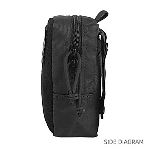 AMYIPO Mini MOLLE Pouch Multi-Purpose Compact Tactical Waist Bags Small Utility EDC Pouch (Black - Mini Pouch (2PCS))