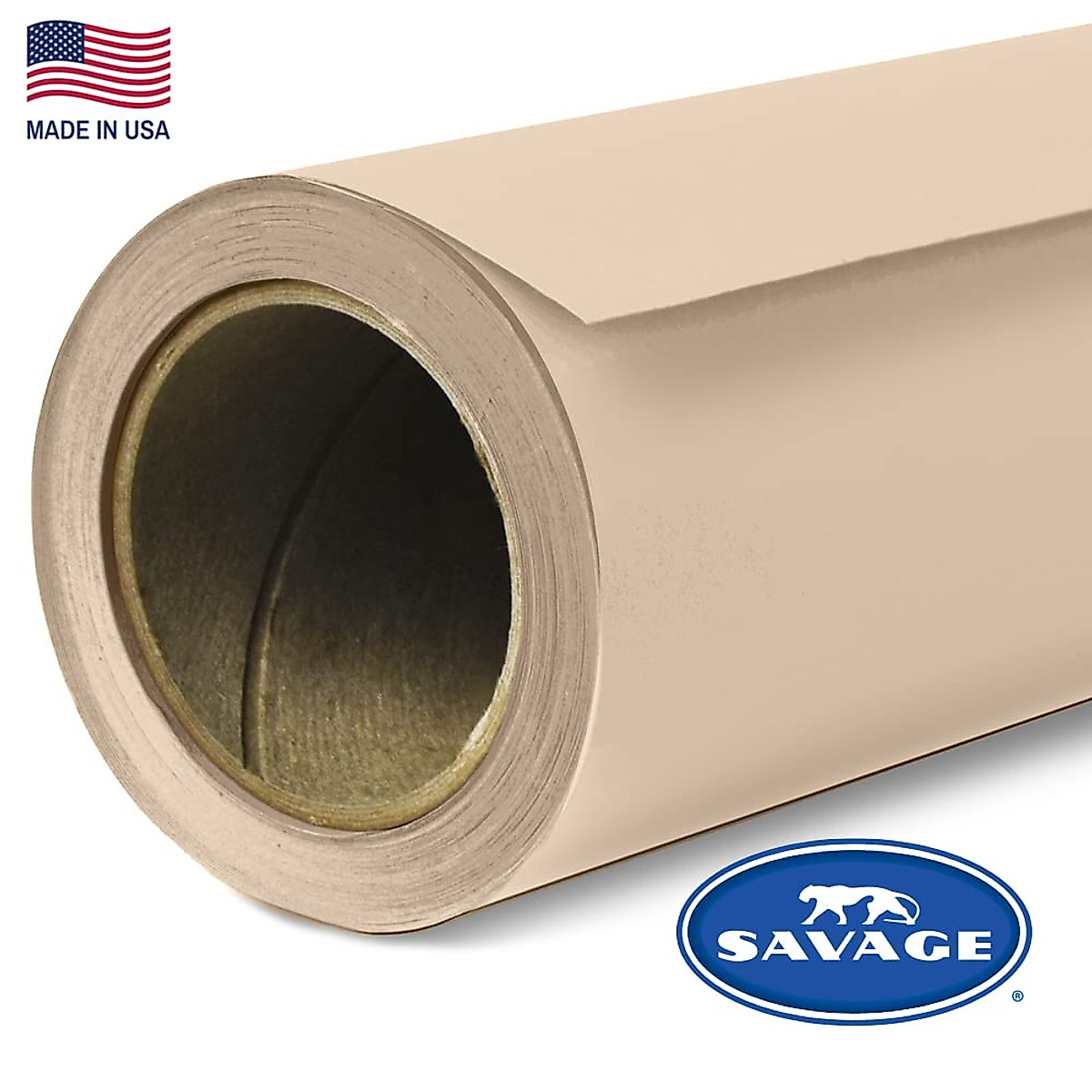 Savage Seamless Paper Photography Backdrop - Color #19 Egg Nog, Size 107 Inches Wide x 36 Feet Long, Backdrop for YouTube Videos, Streaming, Interviews and Portraits - Made in USA
