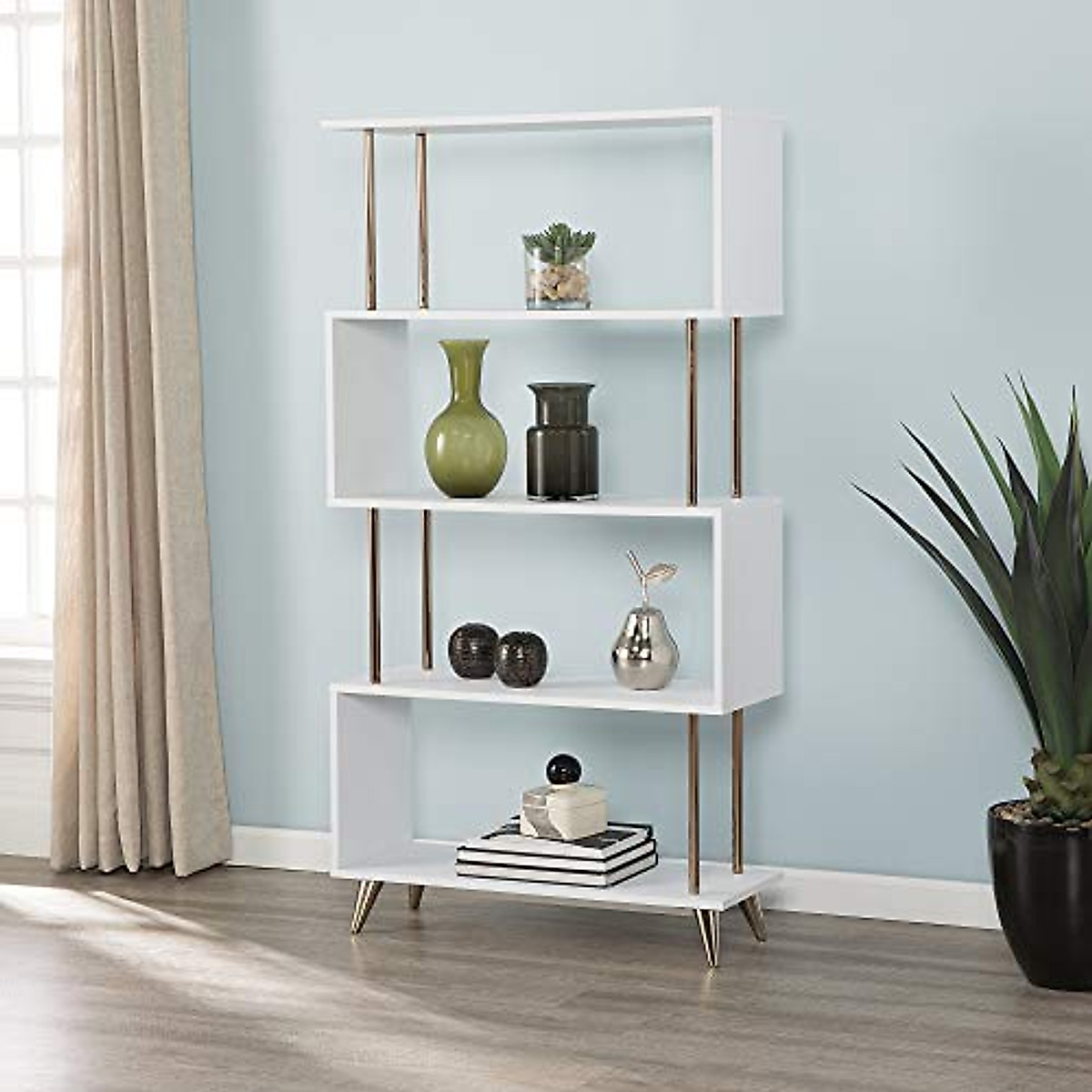 Southern Enterprises Beckerman Bookcase, Gold