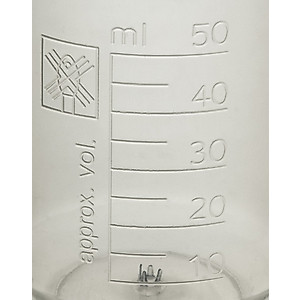 5 Piece Premium Laboratory Plastic Beaker Set, Made of High Clarity Polypropylene with Raised Graduations, 50 mL, 100 mL, 250 mL, 500 mL, and 1000 mL (Autoclavable)