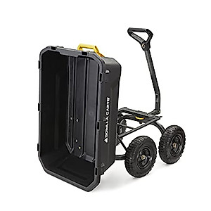 Gorilla Carts 7GCG-NF 7 Cu. Ft. Heavy-Duty Poly Garden Dump Cart with No-Flat Tires, Black (Amazon Exclusive)