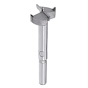 uxcell Forstner Drill Bits 24mm, Tungsten Carbide Wood Hole Saw Auger Opener, Woodworking Hinge Hole Drilling Boring Bit Cutter (Gray)