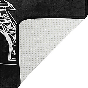 WOZO Eiffel Tower Heart Paris Area Rug Rugs Non-Slip Floor Mat Doormats Living Dining Room Bedroom Dorm 60 x 39 inches inches Home Decor