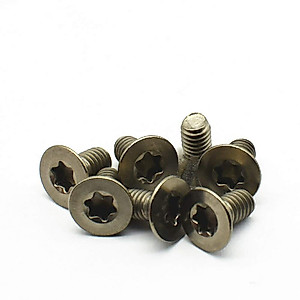 BOL-67626 Titanium Bolts M3 M1.6M2 M2.5 M4 M5 6 8 10 15 20mm Countersunk Torx Drive T5 T6 T8 T10 T20 Titanium Screws Ti Fastener 12pcs-(Dims: M5x35 mm T25)
