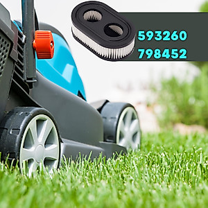 New 593260 Air Filter Fits 798452 798339 5432 5432k 550ex 675exi 725exi Series Engines Model, Lawn Mower Air Filter Parts Fits Troy Bilt TB110 TB200 TB230 Lawnmower (3-Pack)