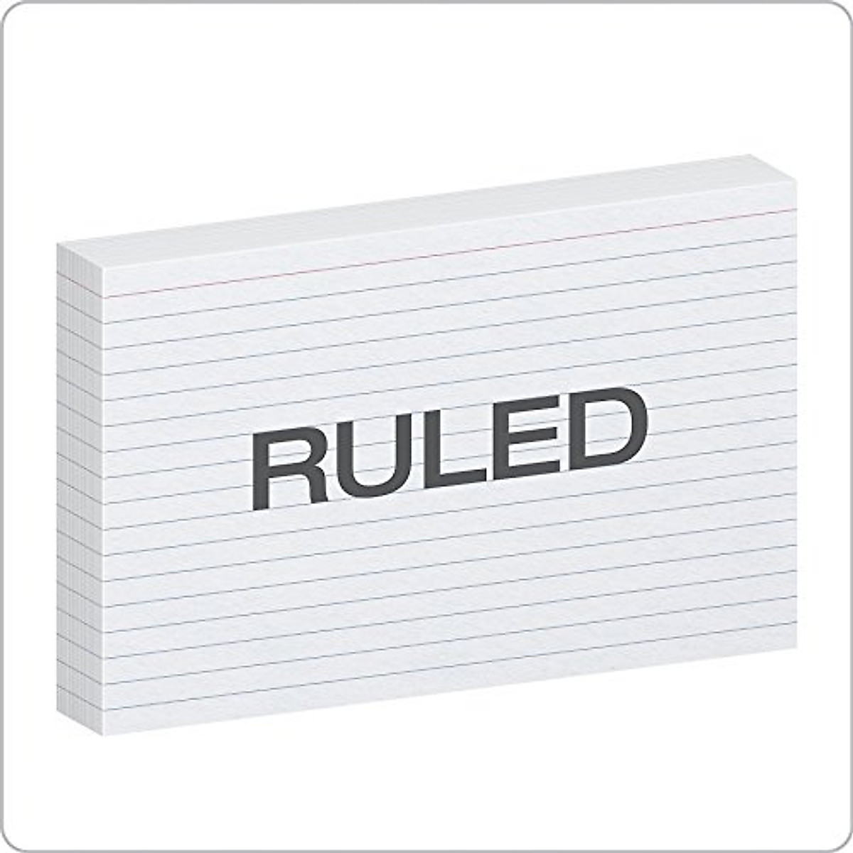Oxford Ruled Index Cards, 5" x 8", White, 300 pack (10003EE)