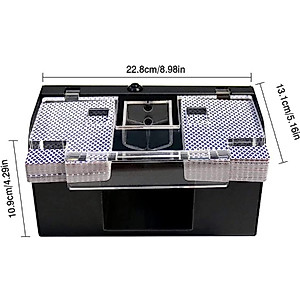 BDBD Automatic Card Shuffler - Electronic Casino Poker Card Shuffling Machine - 2 Decks Playing Cards for Home & Party