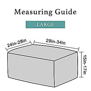 Turquoize Chair Slipcover with Separate Cushion Cover Bundle Ottoman Slpcover，Dusty Blue