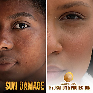 EXTRASHADE Premium Hydro Boost Black People Sunscreen for Melanin Rich, Dark, and Black skin, No White Cast, Non Greasy, Oil Free, Broad Spectrum UVA/UVB SPF 30, Daily Sun Protection (3 FL Oz)