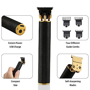 Frascio Professional Hair Clippers Zero Gapped Cordless Hair Trimmer Professional Haircut & Grooming Kit for Men USB Rechargeable Trimmer Barbers Clippers for Men Women Kids