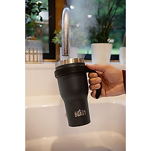 Beast 30 oz Tumbler Stainless Steel Vacuum Insulated Coffee Ice Cup Double Wall Travel Flask (Matte Black)
