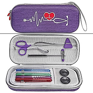 Viodmss 2PCS Carrying Case for Classic Iii Stethoscope Protect Pouch Sleeve Box Protection Case( & Green)