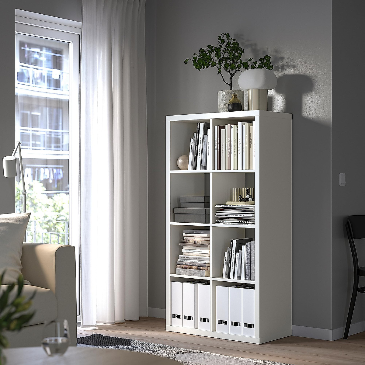 IKEA KALLAX shelving unit white (77x39x147 cm) 8 shelf