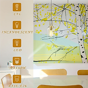 Emliviar Modern Gold Pendant Light - Kitchen Island Hanging Light with Clear Glass Shade in Gold Finish, YCE236 M1L BG