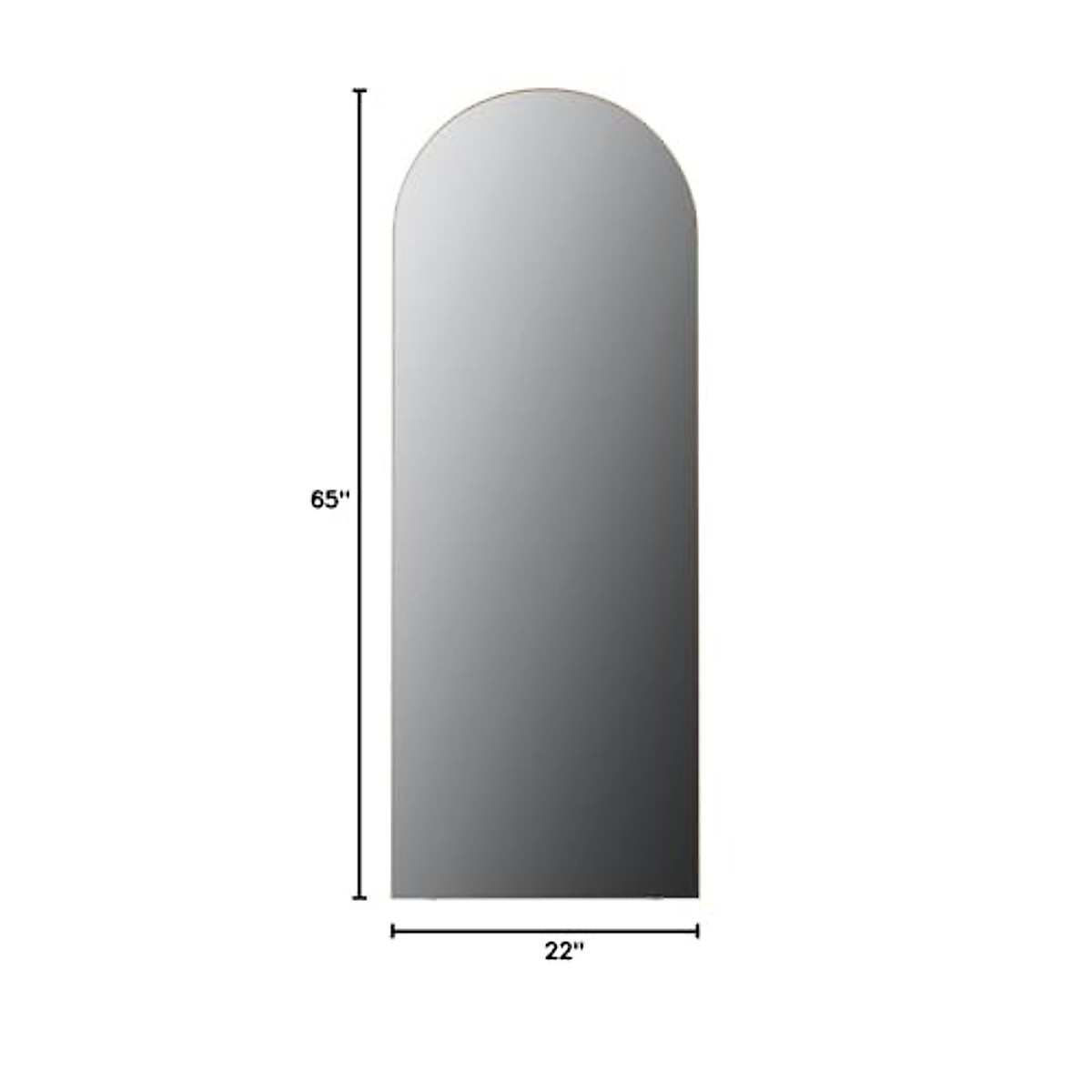 CONGUILIAO 65"x22" Arched Floor Mirror - Full Body Wall Mirror for Bedroom & Living Room, Gold